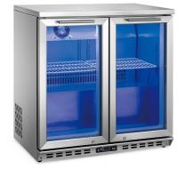 China Double Doors Back Bar Refrigerator For Beverage Cooling Bottom Mount Type for sale