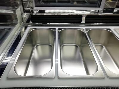 Cina Vetrina di Gelato dell'italiano di 12 pentole, congelatore di vetro curvo per l'esposizione del gelato in vendita