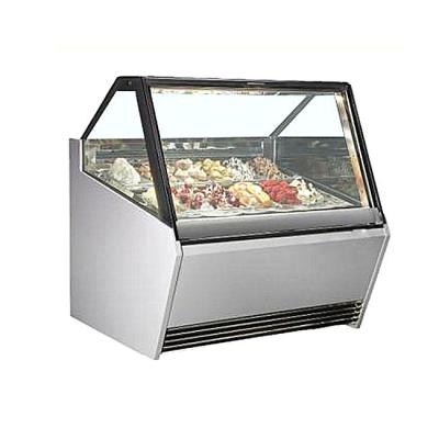 Cina Gelatiera della vetrina dell'esposizione del ghiacciolo di progettazione moderna con il vetro antinebbia di Doppio strato in vendita