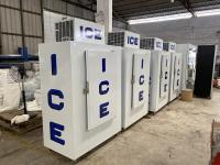 China Solid Door Outdoor Ice Merchandiser Bagged Ice Storage Freezer for sale
