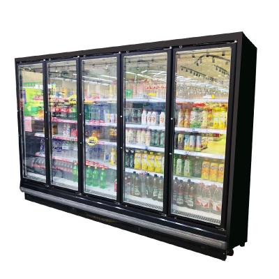 China Refrigeradores abertos da refrigeração comercial do supermercado com porta de vidro à venda