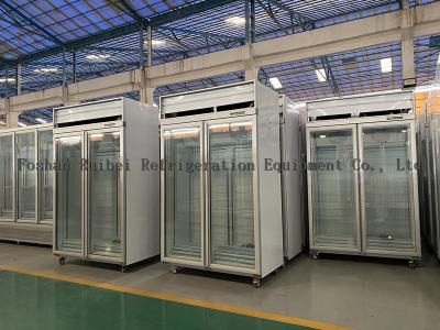 Cina Frigorifero promozionale della doppia porta del frigorifero con il frigorifero commerciale dell'esposizione del congelatore della bevanda della porta di vetro in vendita