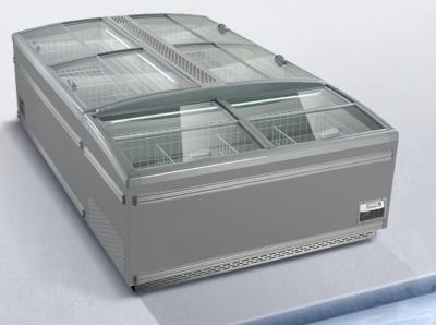 Китай Замораживатель дисплея замороженных продуктов мяса острова супермаркета коммерчески совмещенный с верхней сползая стеклянной дверью продается