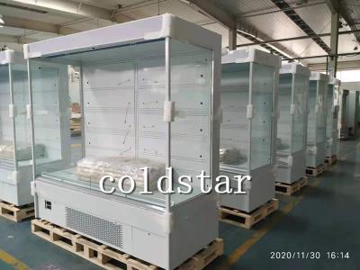 China Supermarket Showcase Refrigerators Large Beverage Coolers Fruits Open Front Display Fridge for sale
