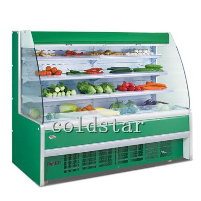 China Supermarket Multi - Deck Drink Milk Yogurt Open Chiller for sale