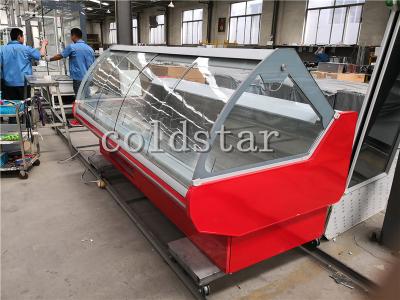 Cina La ghiottoneria ha curvato le vetrine 2m - 4m del frigorifero dell'esposizione con la porta lifing/la porta di vetro di scivolamento in vendita