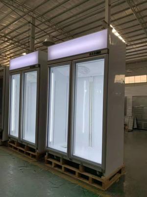 Cina Frigorifero promozionale della doppia porta del frigorifero con il frigorifero commerciale dell'esposizione del congelatore della bevanda della porta di vetro in vendita