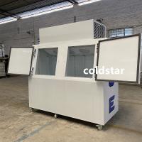 China Fan Cooling Single Solid Door Ice Storage Bin Ice Merchandiser for sale