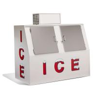 China Fan Cooling Single Solid Door Ice Storage Bin Ice Merchandiser for sale