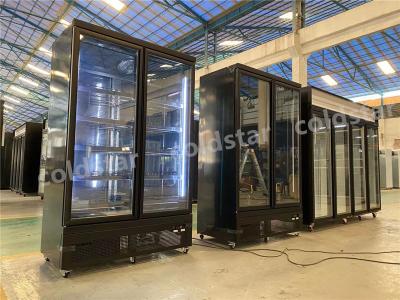 Cina Doppio congelatore verticale commerciale di vetro delle porte 1000L con il compressore di SECOP in vendita