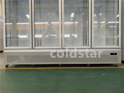 Cina Congelatore e frigorifero dritti dell'esposizione della porta di vetro del supermercato con CE in vendita