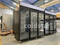 China Double Door Vertical Quick Freezing Showcase For Supermarket for sale