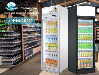 China Congelador de cristal de congelación vertical del escaparate de la puerta del helado 450L en venta