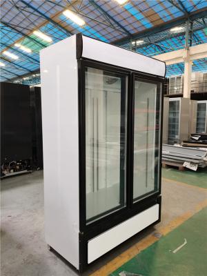 China Supermarket Glass Door Vertical Freezer Showcase With Fan Cooling System for sale