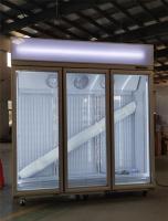 China Double Door Vertical Quick Freezing Showcase For Supermarket for sale