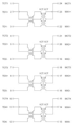 China Single Port SMD LAN Transformer ABRACON ALAN310001-3J61DT Designed for Networking and Communication for sale