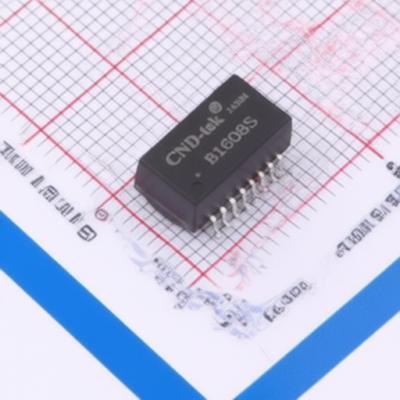 China Low profile POE transformer module CND tek B1608S suitable for Hi Temp Reflow processes and Ethernet for sale