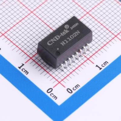 China Single Channel 10 100M POE Transformer Module CND tek H1102N with Low Profile Surface Mount Packaging for sale