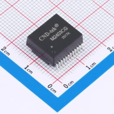 China Transformer Module for 10G Networks Supporting Four Pairs Category 5 UTP Cable CND-tek M2403CG T-CND for sale