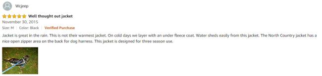 Dog Winter Jacket Fits Dogs of All Sizes with Durable Rip-Stop Material Made for Three Season Coverage While Allowing for Natural Movement