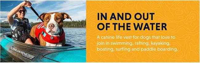 Water-Compatible Outdoor Swimming Dog Lifejacket with Adjustable Neck Closure