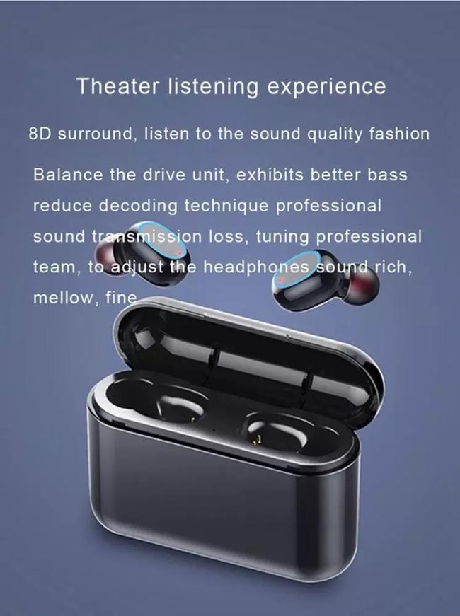 Binaural Tws Headphone Waterproof Earbuds Headphones Tws Touch Control Wireless Bluetooth Earphones Mini Earbuds 2600mAh Charging Box Earpieces