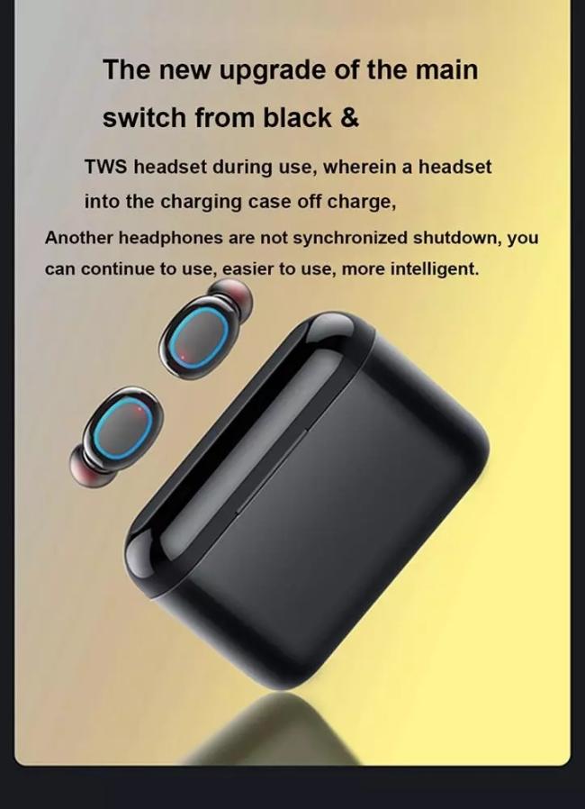 Binaural Tws Headphone Waterproof Earbuds Headphones Tws Touch Control Wireless Bluetooth Earphones Mini Earbuds 2600mAh Charging Box Earpieces