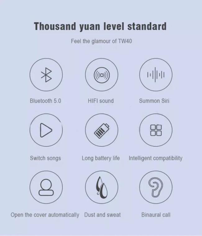 Hot Sale Products Tws Bluetooth Mini Earpieces Wireless in Ear Earbuds Earphones V5.0 Sport Earbuds Stereo Earphone