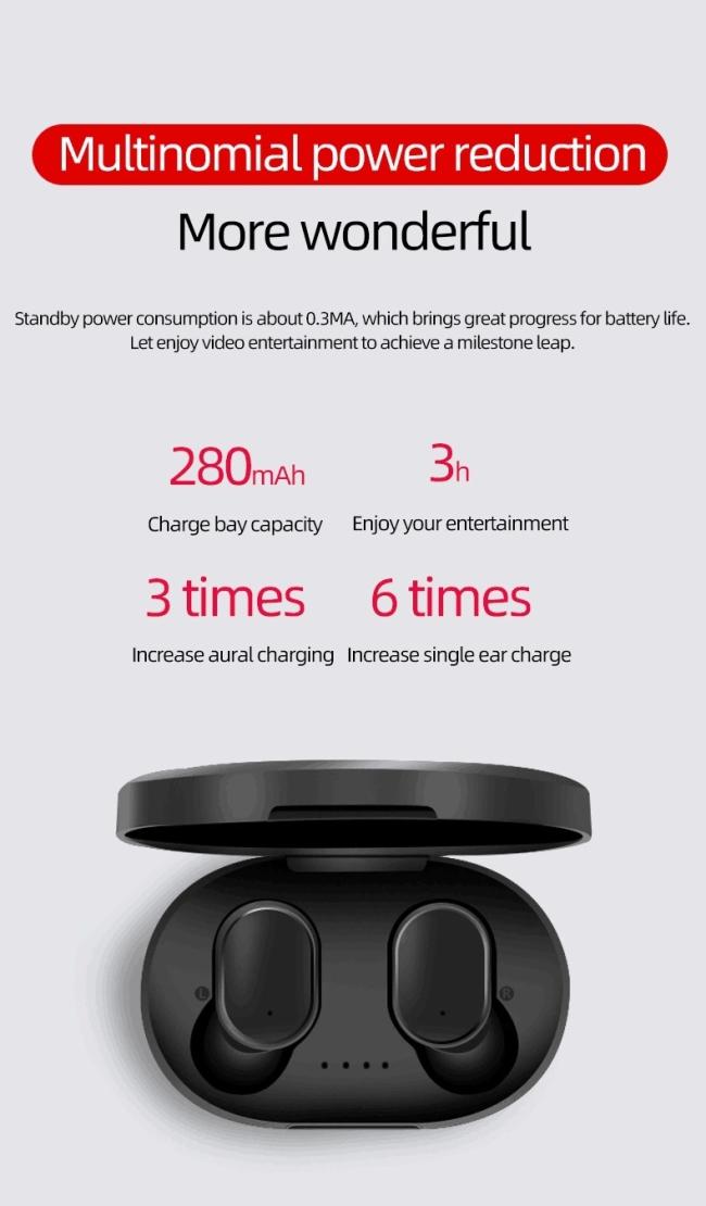 Mi Amazon 2020 Top Seller A6s Airdots in-Ear Earphone Bluetooth Headphone