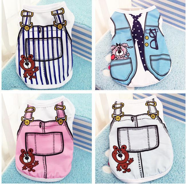 Printing Dog T-Shirt Fashion Cute Patterns Tees Pet Clothes