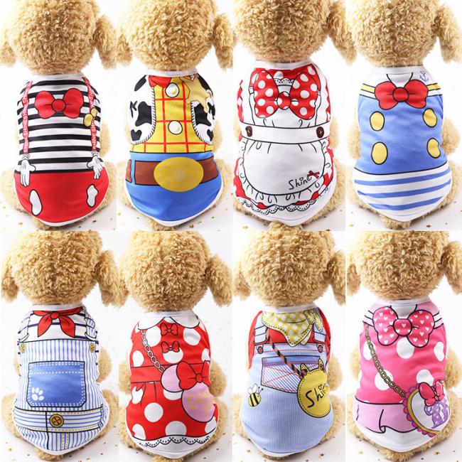 Printing Dog T-Shirt Fashion Cute Patterns Tees Pet Clothes