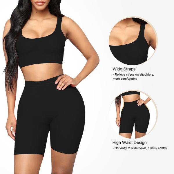 Quality HEXIN SCRUNCH BUTT High Waist Women Fitness Yoga Gym Activewear Set Breathable Two Pieces for sale