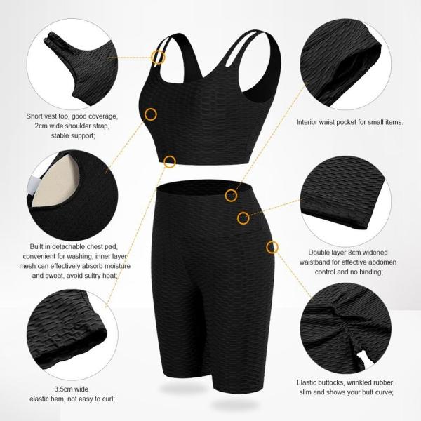 Quality Stock Two Pieces Women's Sport Fitness Yoga Sets with 90%polyester 10%spandex for sale