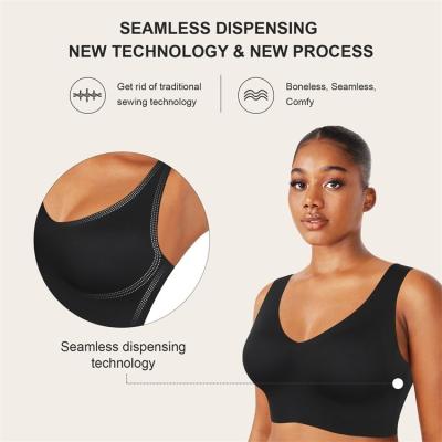 China Black Body Shaping Invisible Push Up Bra with Underwire Support Knitted Weaving Method for sale