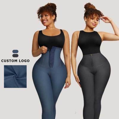 Κίνα Ψηφιακή εκτύπωση Υψηλή μέση Γυναίκες Body Shaper Shapewear Τζινς παντελόνια Τάχη Trainer Leggings προς πώληση