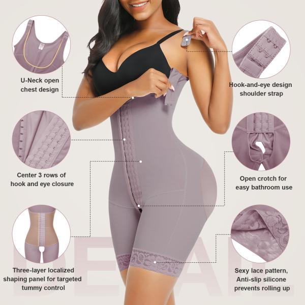 Quality HEXIN Women's High Compression Bodysuit Body Shaper for Shaper Type Bodysuit for sale