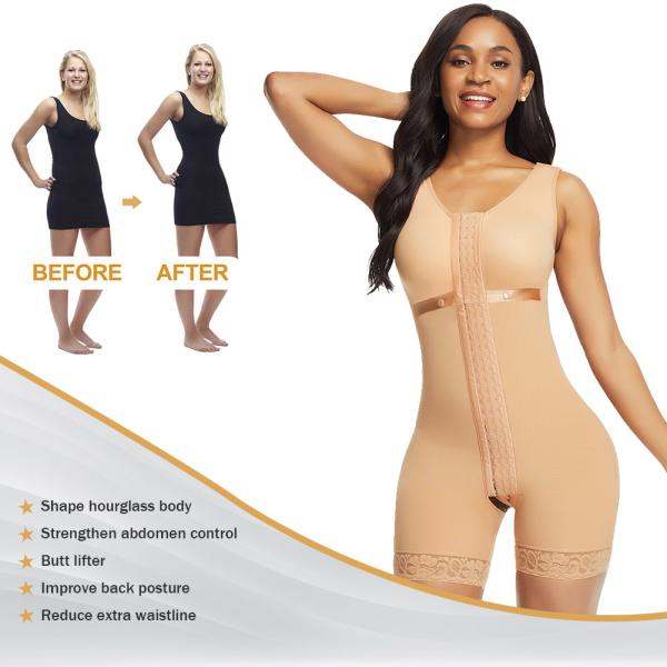 Quality 5XL Waist Size Women's Body Shapewear with Adjustable Compression Floral Lace for sale