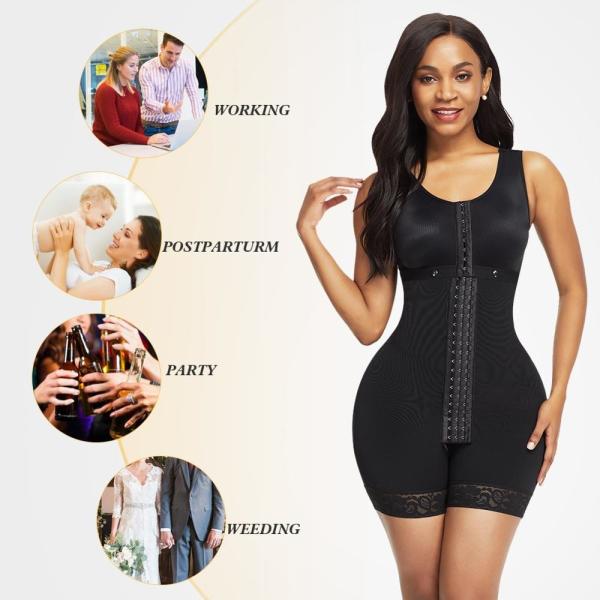Quality 5XL Waist Size Women's Body Shapewear with Adjustable Compression Floral Lace for sale