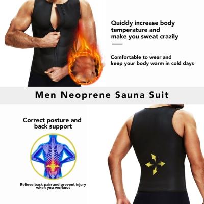 Cina Gimnastica di allenamento Zipper Tank Top Sauna Vest Uomini Neoprene Waist Trainer Shaper Genere Donne in vendita