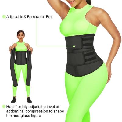 China Colombian Girdles Waist Shaper with Detachable Double Body Shaper and 7 Steel Bones for sale