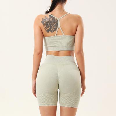 Cina Disegno regolabile Fitness Short Gym Sexy Yoga Indossare Sport Sustanon Brief Set per le donne Tracksuit in vendita