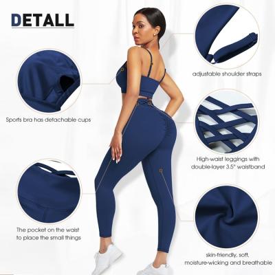 Cina Summer White HEXIN Leggings a vita e cinture a croce sportive reggiseno abbigliamento yoga set in vendita