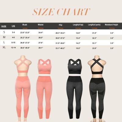 Cina Donna Racerback Sport reggiseno e leggings a vita alta Abbigliamento yoga 10000 quantità 2 pezzi Set in vendita