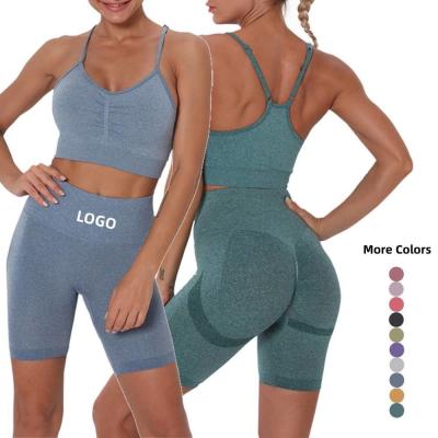 Cina Donna Racerback Sport reggiseno e leggings a vita alta Abbigliamento yoga 10000 quantità 2 pezzi Set in vendita