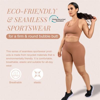 Cina Set di yoga a vita alta eco-compatibile per donne abbigliamento di palestra in poliestere / nylon sostenibile in vendita