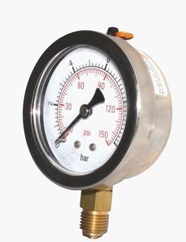 Quality Liquid-Filled Pressure Gauge with 3": ± 1.6% 6" Fixed Pointer Gaseou for sale