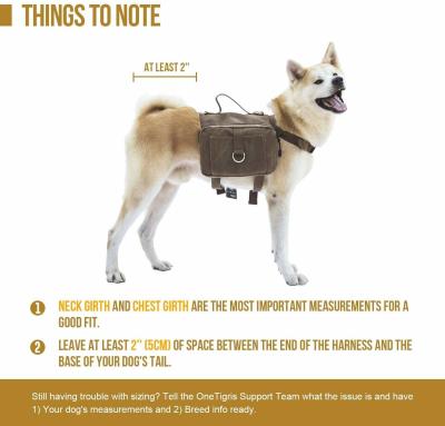 China Dog Pack Hound Travel Camping Hiking Backpack Saddle Bag Rucksack for Medium & Large Dog Bag for sale