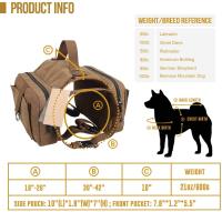 China High Density Cotton Canvas Dog Carrier Backpack 60lbs Multi-Functional Dog Backpack for sale
