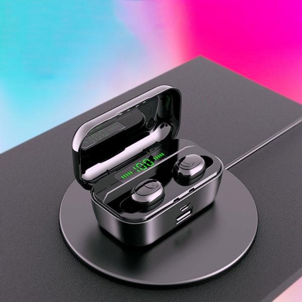 Quality  				Tws Bluetooth Earpieces with Wireless Charging LED Digital Display Earphones Mini in Ear Earbuds Headphone with Mic 	         for sale