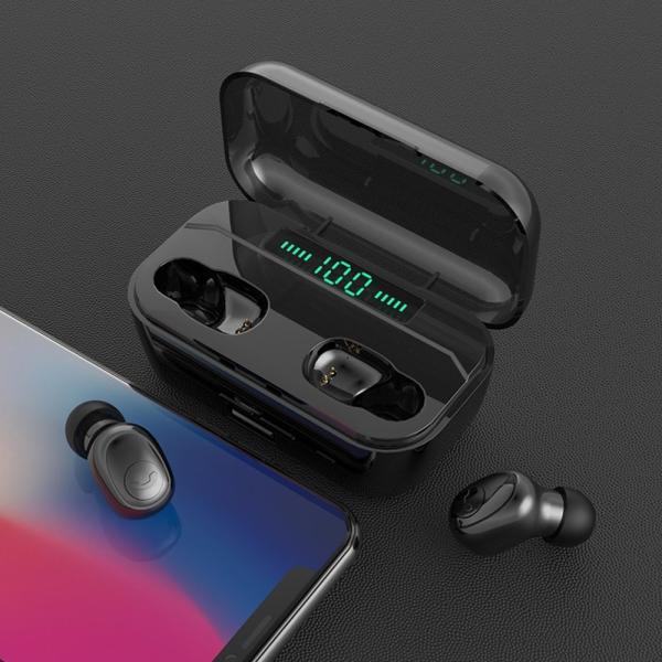 Quality Tws Bluetooth Earpieces with Wireless Charging LED Digital Display Earphones for sale